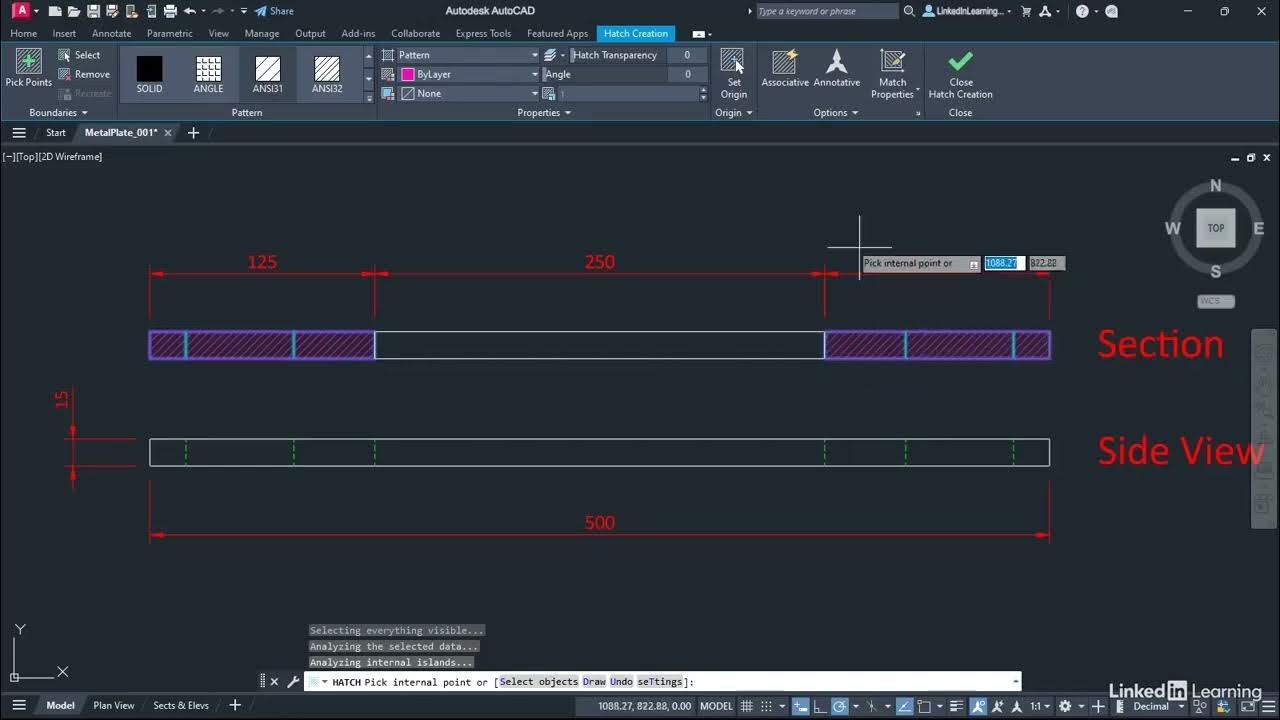 55. Using the Hatch command to highlight areas in AutoCAD drawings - YouTube