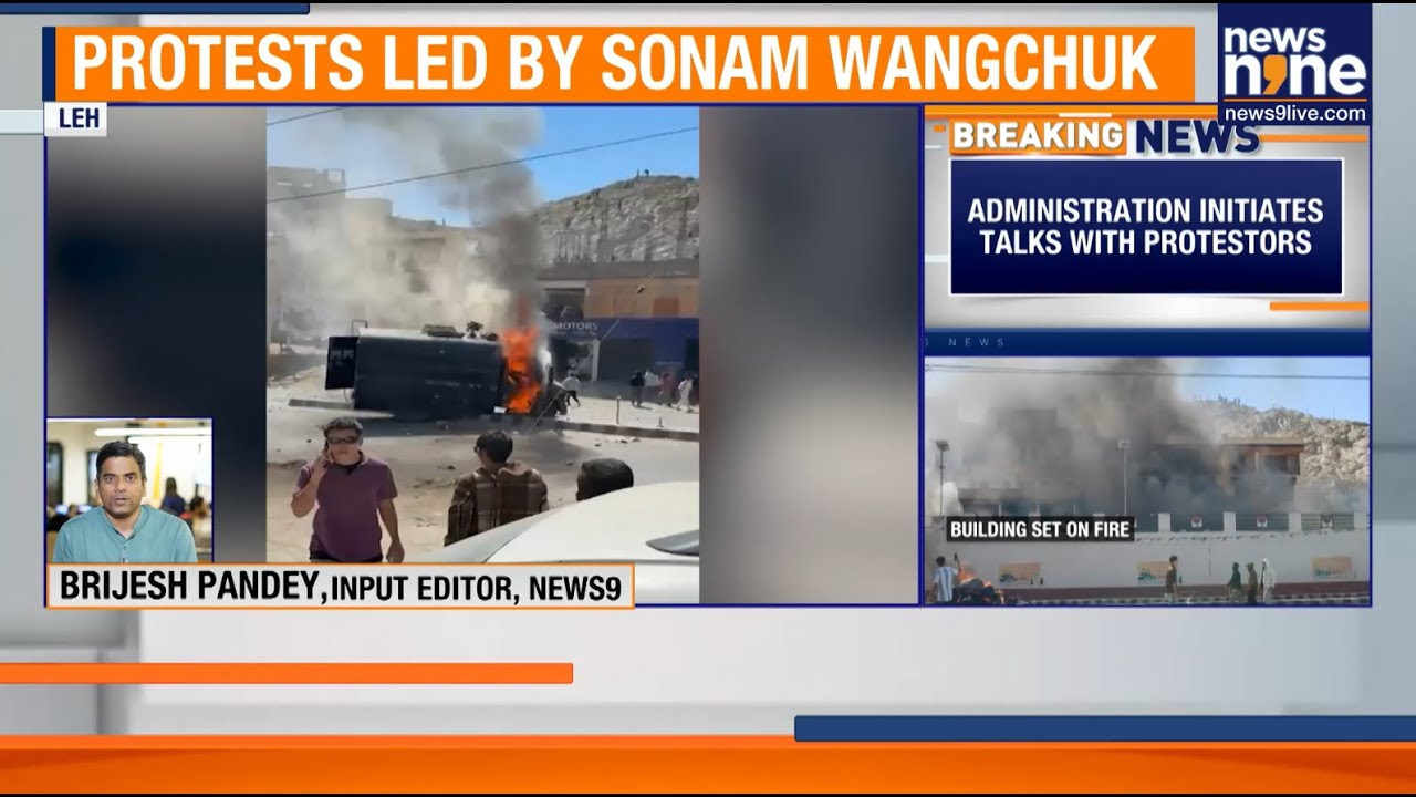 Ladakh in Turmoil: Stone Pelting Erupts in Leh | Statehood Demands ...