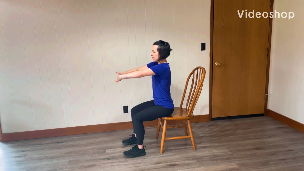 Seated torso stretch - YouTube