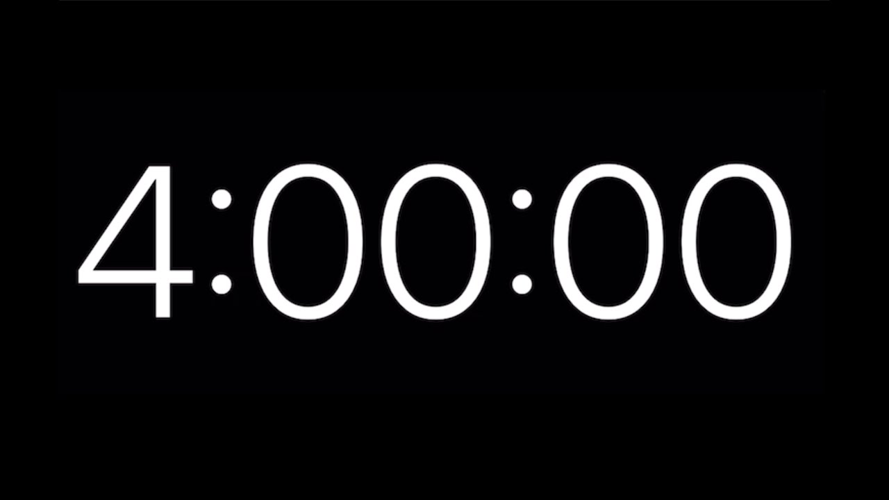 4 hour countdown timer : นับเวลาถอยหลัง 4 ชั่วโมง - YouTube