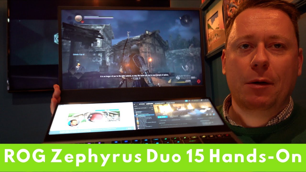 ROG Zephyrus Duo 15 Hands-On: Dual-Screen Gaming Laptop - YouTube