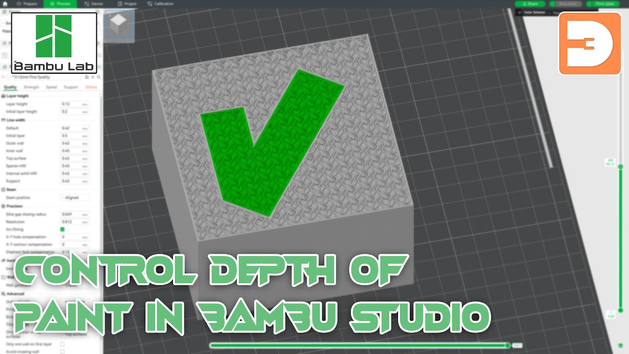 Paint at specified depth in Bambu Studio - YouTube