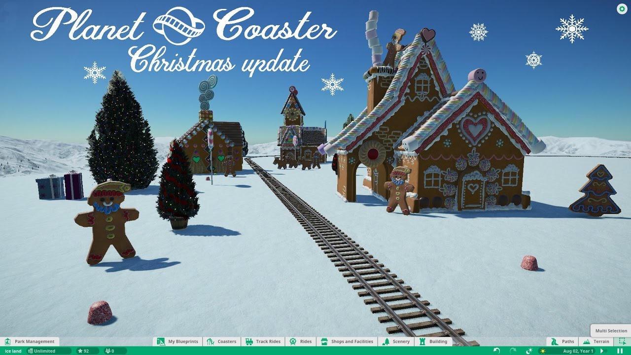 Ride A Train Through The NEW Winter Update On Planet Coaster - YouTube