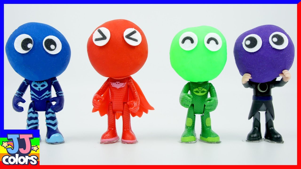 Learn Color with PJ Masks Clay & Head color sand for Kids [JJ colors ...