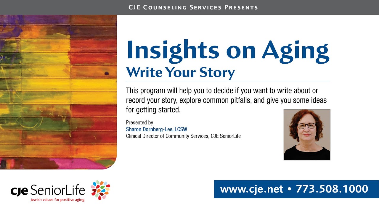 Insights on Aging: Write Your Story - YouTube