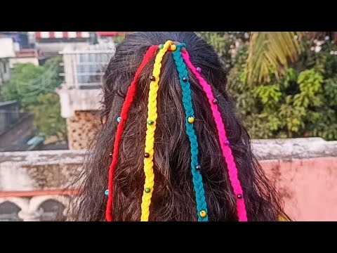 Braid hair rubber making - YouTube