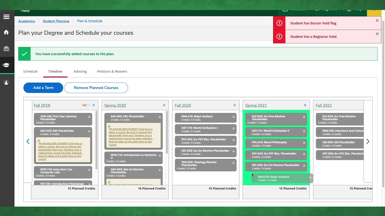 Step 3: Adjusting Courses on Timeline - YouTube