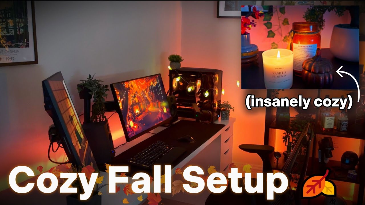 I Built My Dream Fall Setup 🍂| Autumn Desk Makeover & Transformation ...