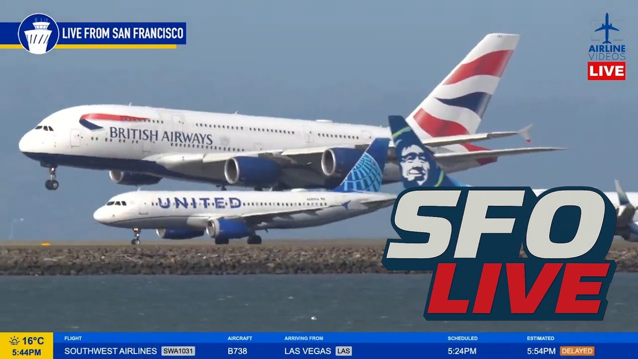 🔴LIVE San Francisco (SFO) Airport Action! (May 21st, 2025) - YouTube