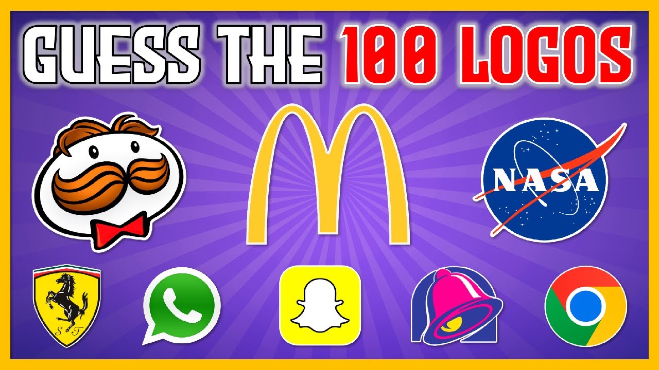 Guess the "100 FAMOUS LOGOS" QUIZ! | CHALLENGE/TRIVIA - YouTube