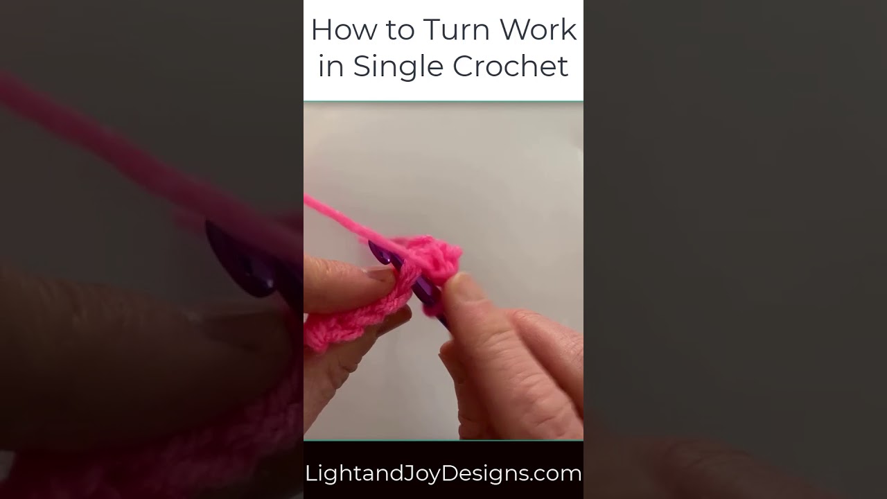 # Shorts How to Turn Work in Single Crochet - Work 2nd Row Single ...