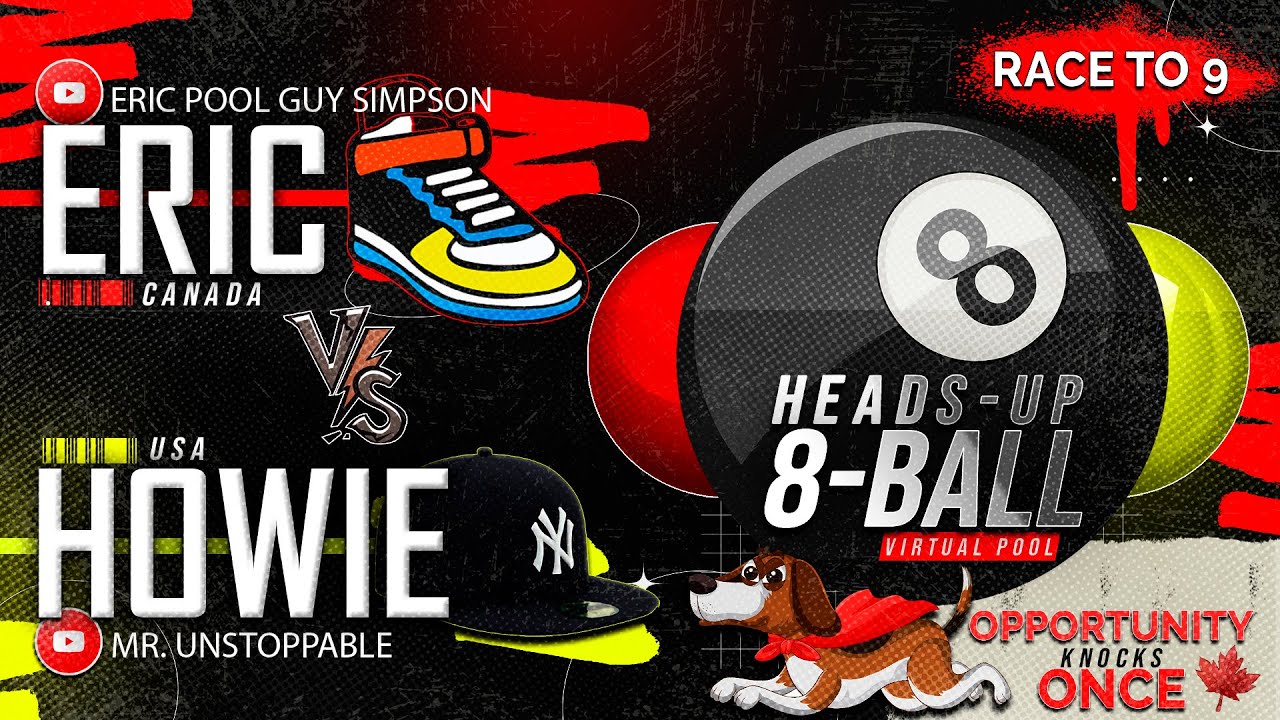 Eric "Pool Guy" Simpson 👟 vs 🗽 "Mr. Unstoppable" Howie 🔴🎱🟡 Heads-Up 8 ...