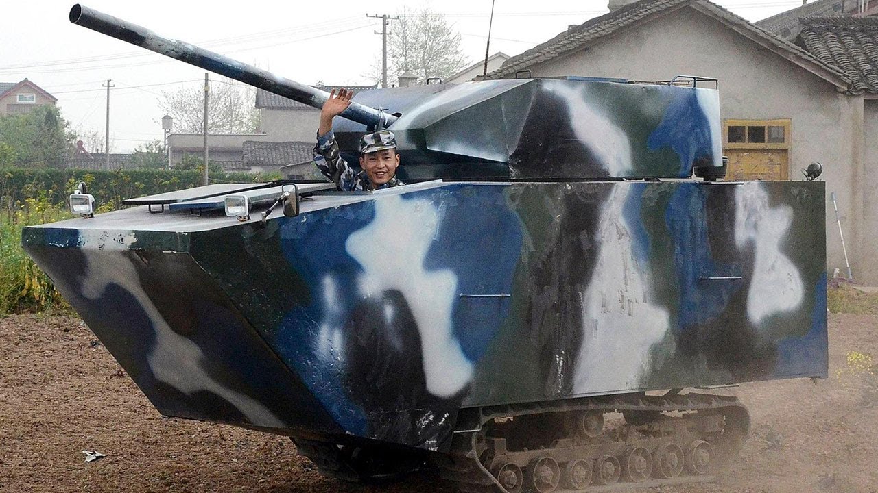 Dad Builds Real Tank For His 6 Year Old Son - YouTube