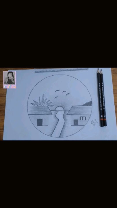 easy circle drawing scenery#art#ytshort#drawing#subscribe🥹 - YouTube