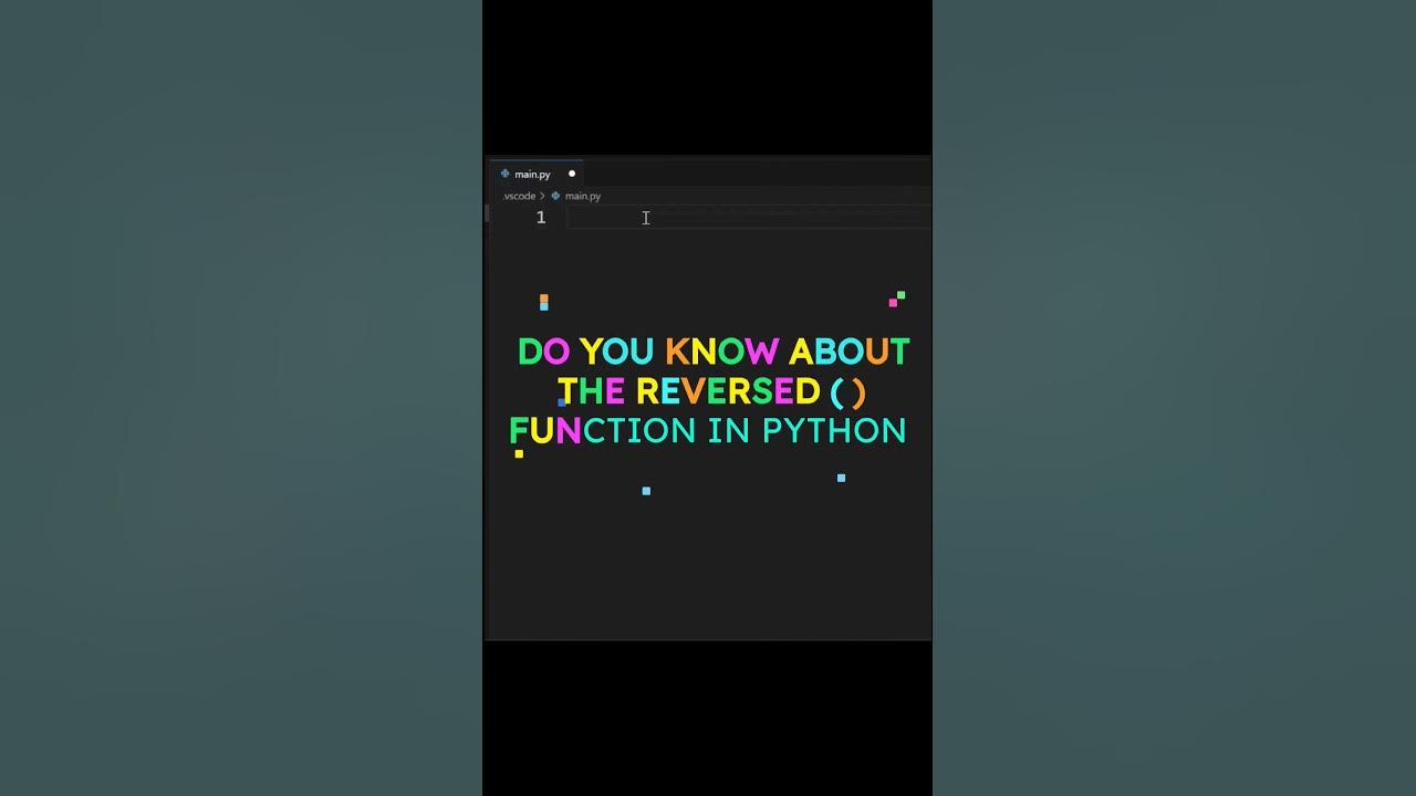 Do you about the Reversed ( ) function in python. #shorts #shorts - YouTube