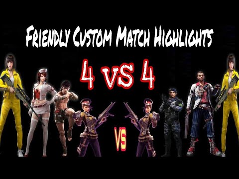 Free Fire 4v4 Friendly Custom Match... - YouTube