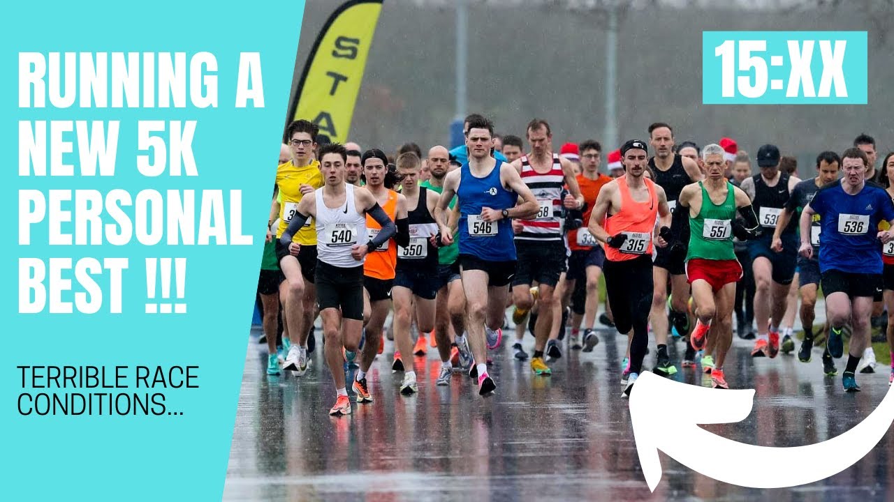 RUNNING A 15:XX 5K PB IN TERRIBLE RACE CONDITIONS - YouTube