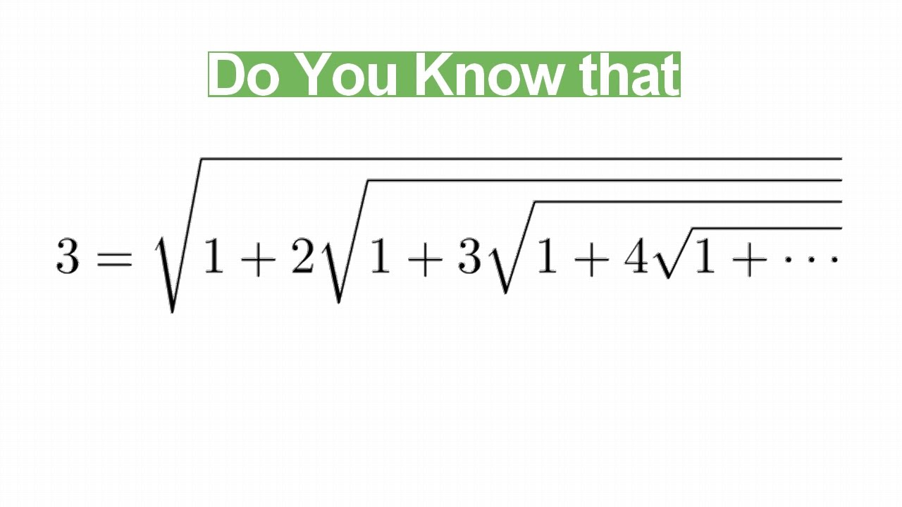 How To Prove That 3 sqrt 1 2sqrt 1 3sqrt 1 4sqrt 1 YouTube