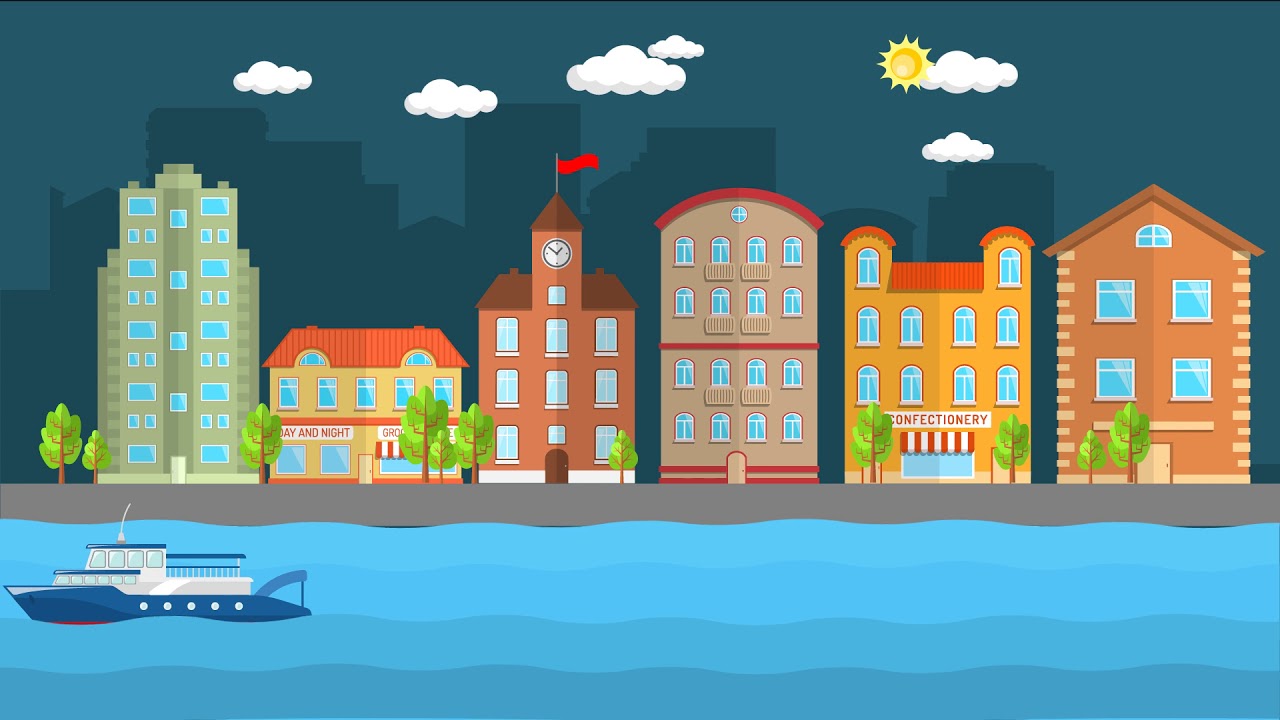 City illustrator animation - YouTube
