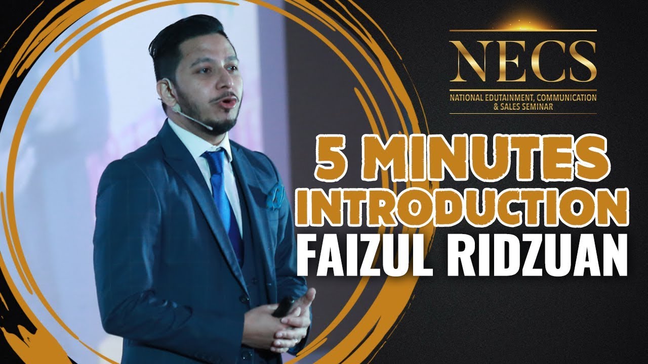 Faizul Ridzuan 5 minutes introduction in NECS 2018 - YouTube