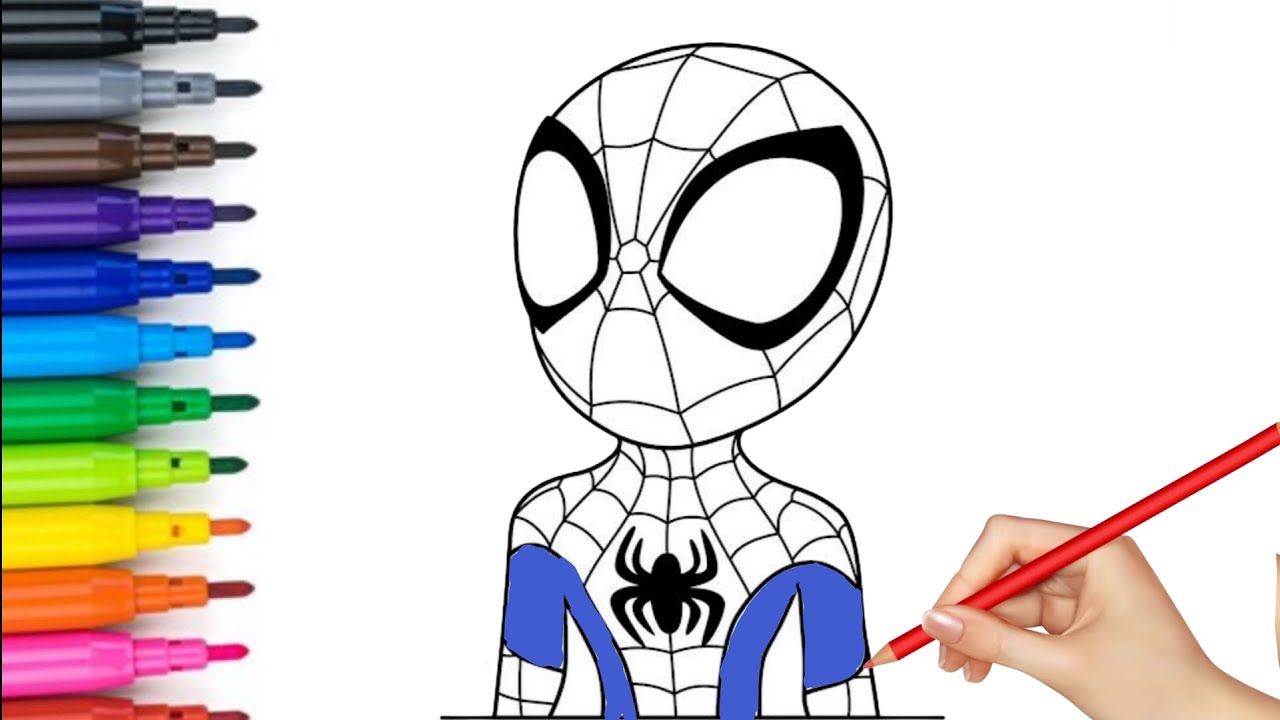How to draw spiderman | spiderman drawing and for kids and beginners ...