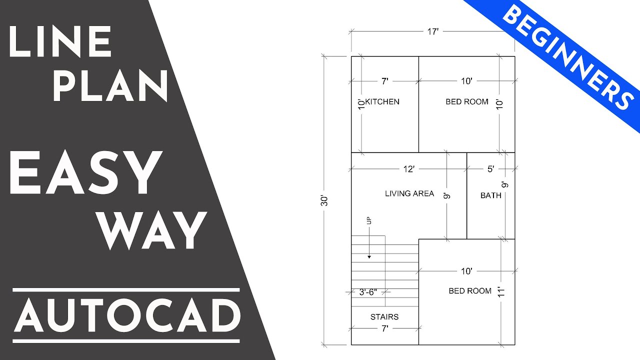 How To Draw A Line Plan In Autocad , Learn Autocad - YouTube