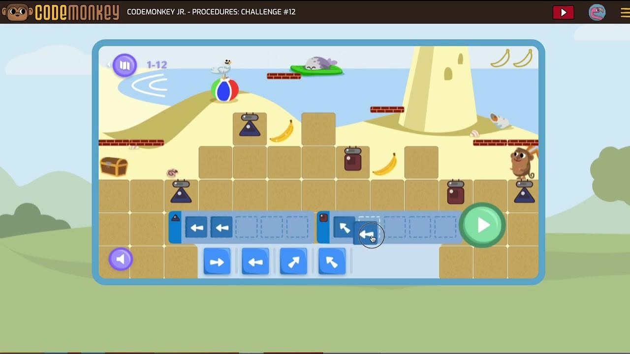 CodeMonkey Jr Procedures 12 - YouTube