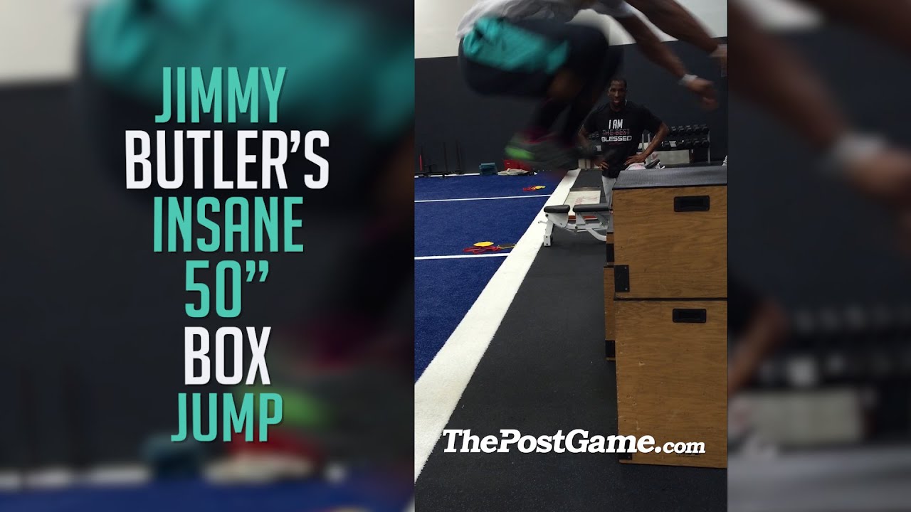 Jimmy Butler's Insane 50" Box Jump - YouTube