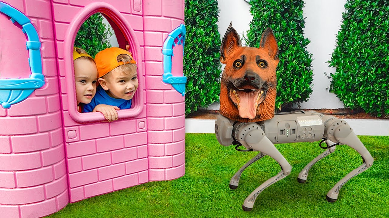 Chris juega con el perro robo - Cuentos divertidos para niños - YouTube