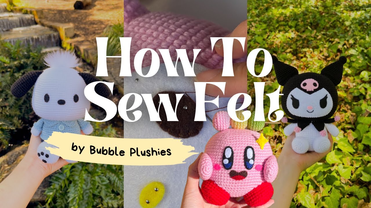 [TUTORIAL] How to Sew Felt onto Amigurumi - YouTube