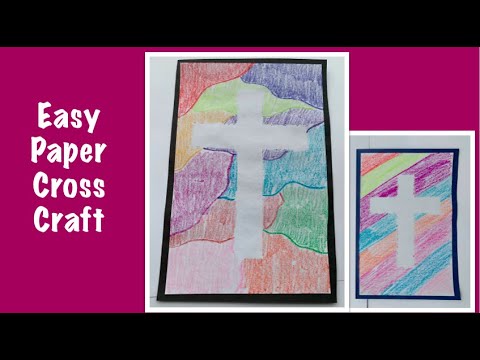 Easy Paper Cross Craft - YouTube