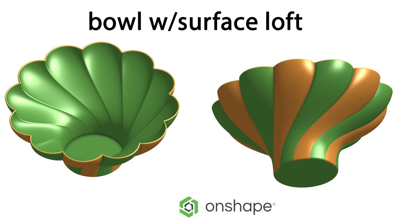 Onshape Bowl Design: How to Loft - YouTube