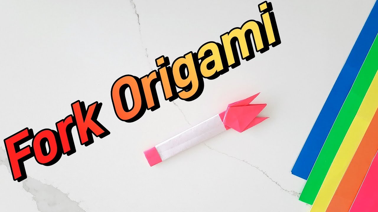 How to Make Paper Fork Origami - YouTube