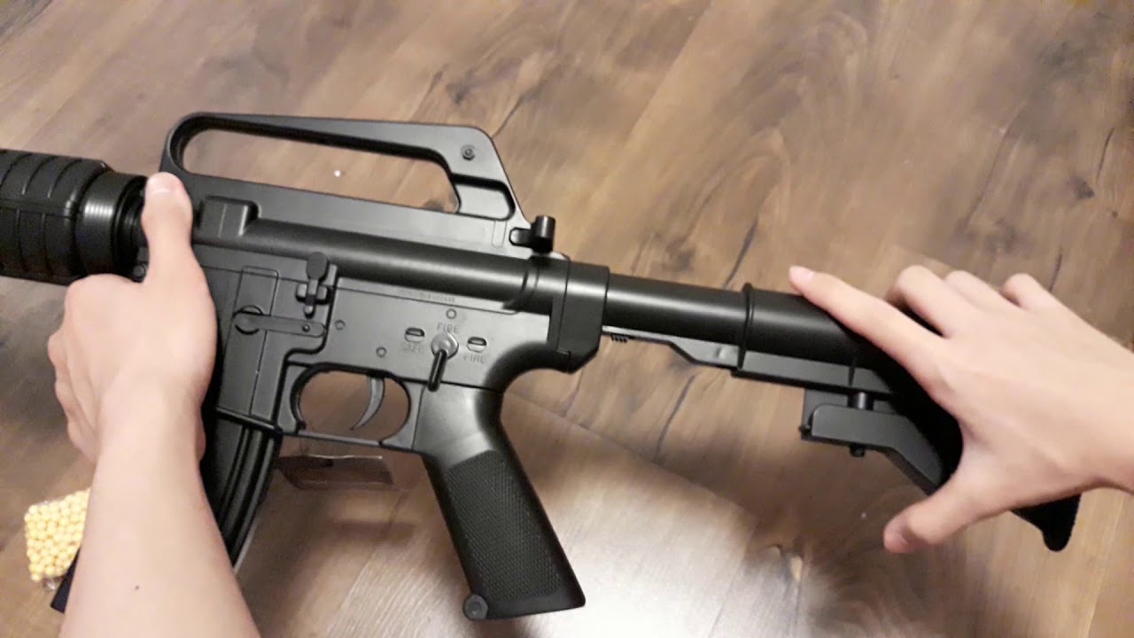 WELL MR711 Spring M4 Carbine Airsoft Rifle unboxing - YouTube