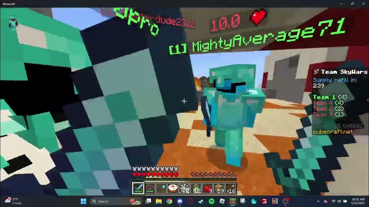 minecraft E2 skywars on cubecraft - YouTube