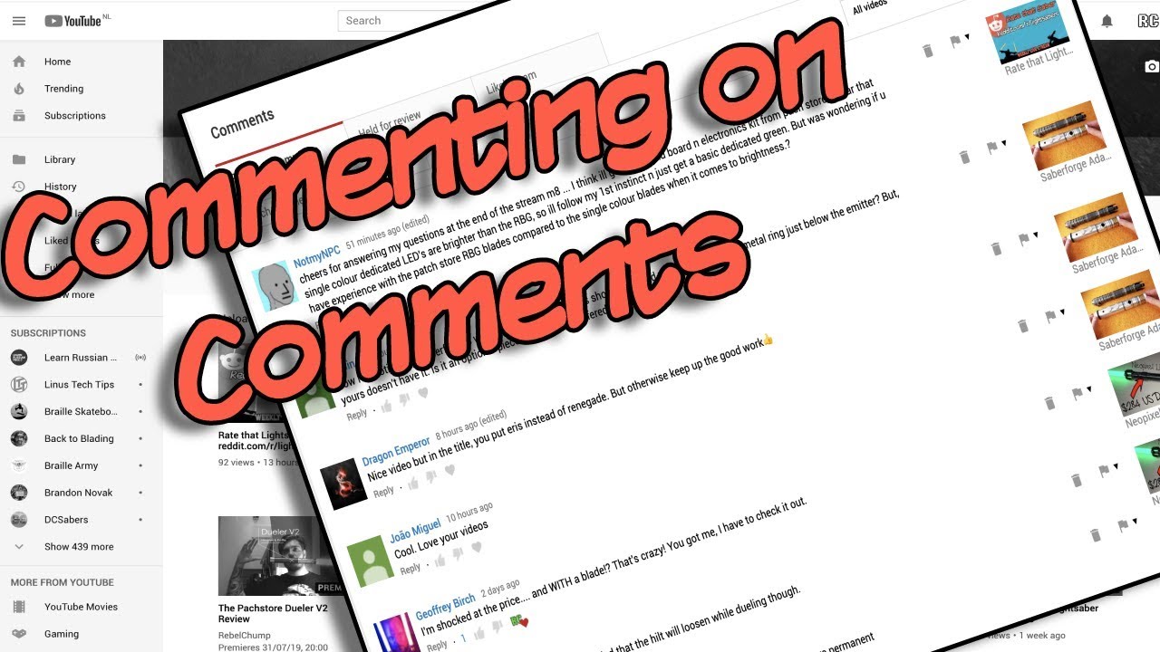 LIVE - Commenting on Comments. - YouTube