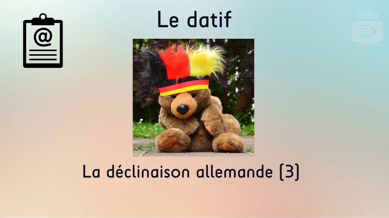 Je t’aide à comprendre le datif allemand- déclinaison - YouTube