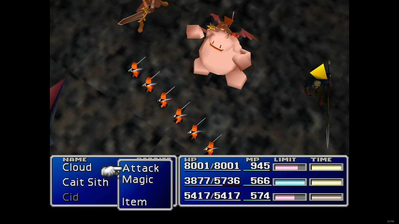 FFVII PC - Slots Cait Sith last Limit Break! 4K HQ - YouTube