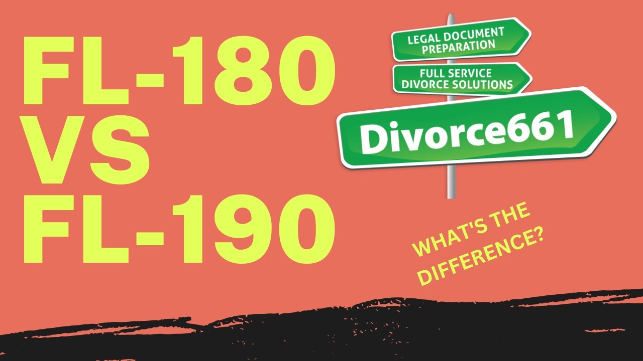 Difference Between Judgment FL-180 And Entry Of Judgment FL-190 - YouTube