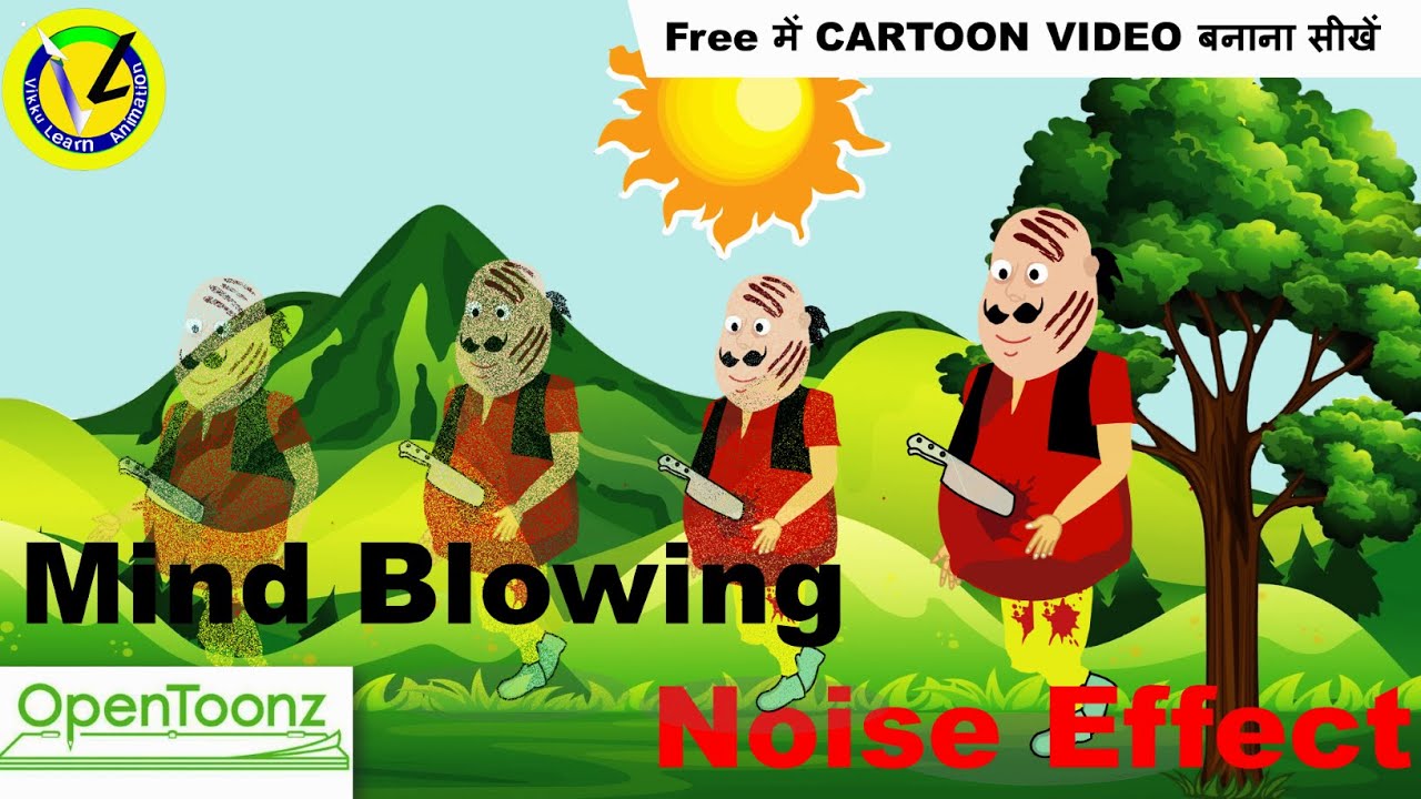 MIND BLOWING NOISE EFFECT Used in Opentoonz | Dissolve , HLS Noise Ino ...