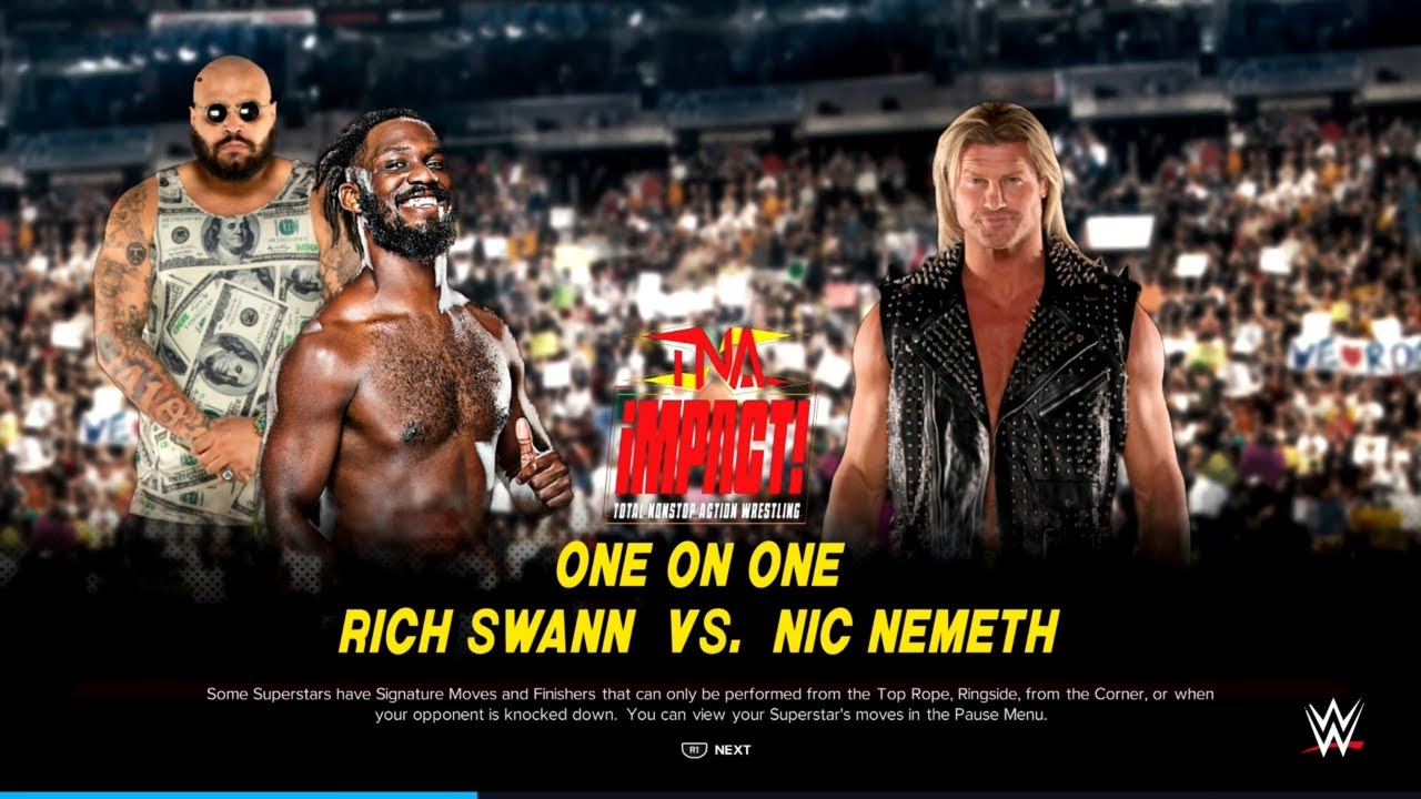 TNA Impact Nic Nemeth vs Rich Swann in a Qualifying Match for the ...