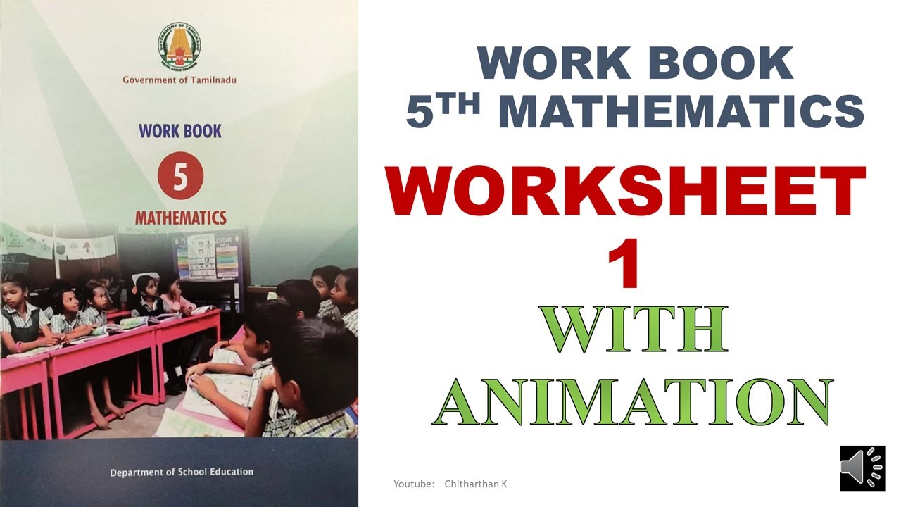 Workbook 5th std Mathematics Worksheet 1 English Medium April 2021 ...