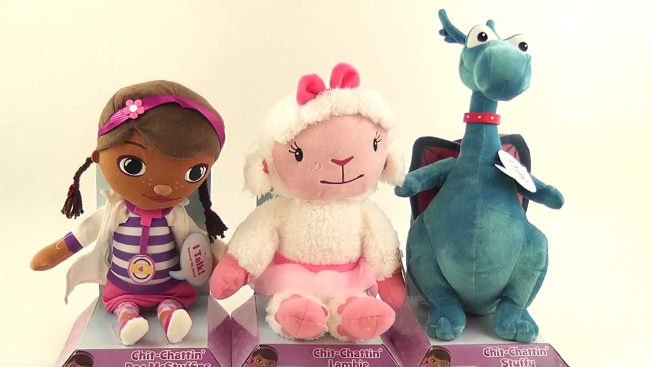 Doc McStuffins Lambie Stuffy Chit Chattin Talking Plush Dolls - YouTube