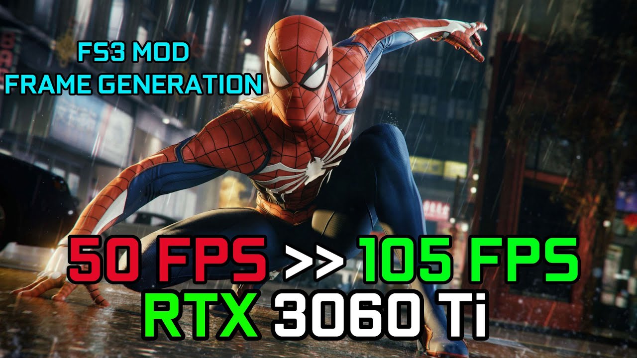 Frame Generation on RTX 3060 Ti | FSR 3 Mod on Spider-Man Remastered ...