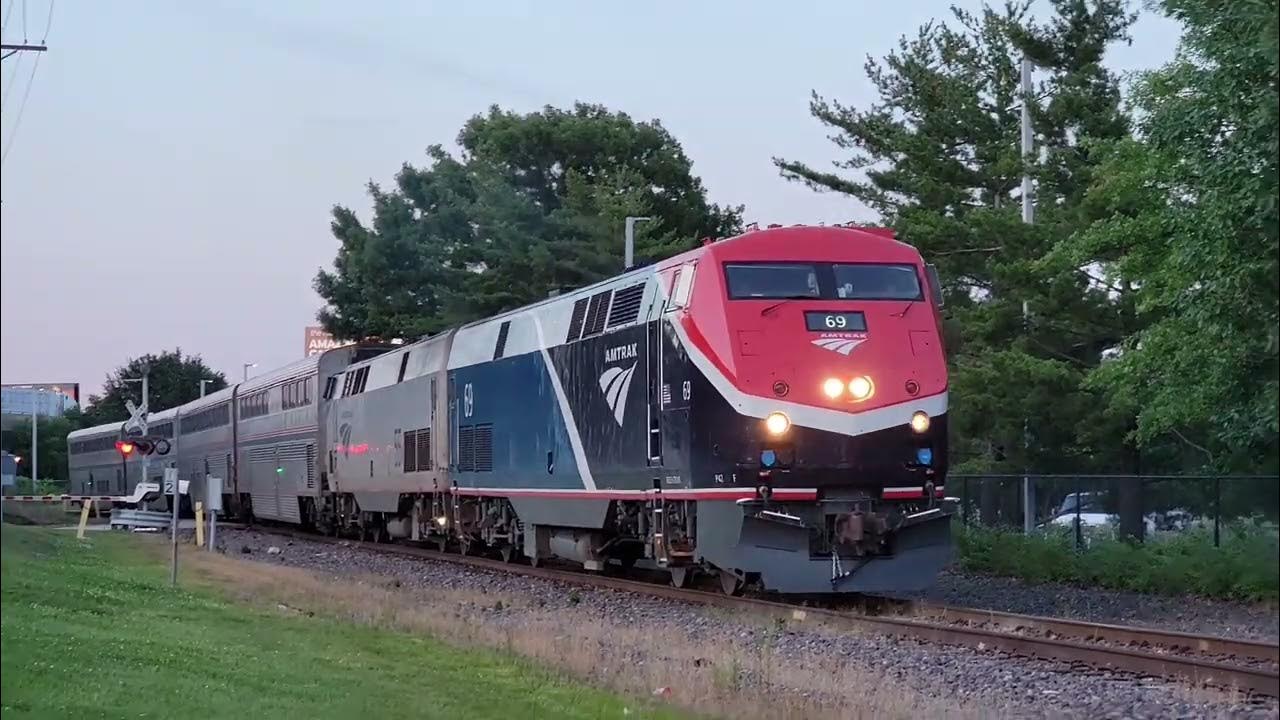 Amtrak's Texas Eagle south @ St. Louis, MO w/P42 #69 in phase VII livery 6/2/24 - YouTube