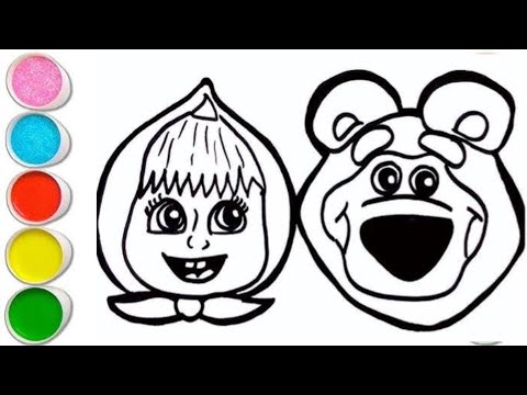 Masha and the Bear Drawing, Painting & Coloring For Kids and Toddlers_ Child Art