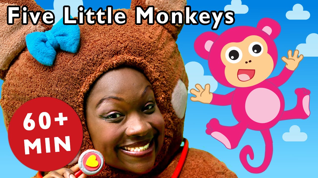 Five Little Monkeys + More | Nursery Rhymes from Mother Goose Club ...