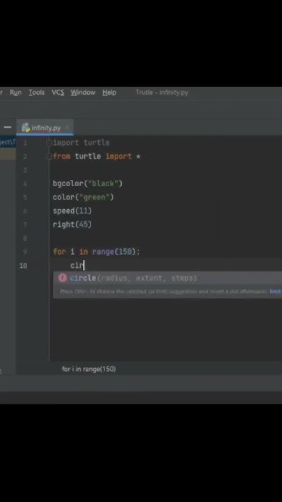 Create Infinity with python program using turtle | #shorts #python # ...