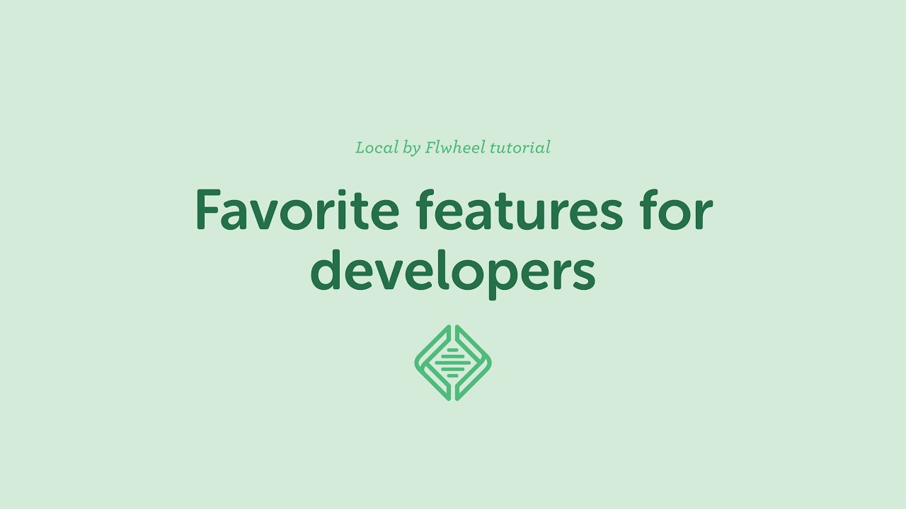 Local tutorial: Favorite features for developers - YouTube