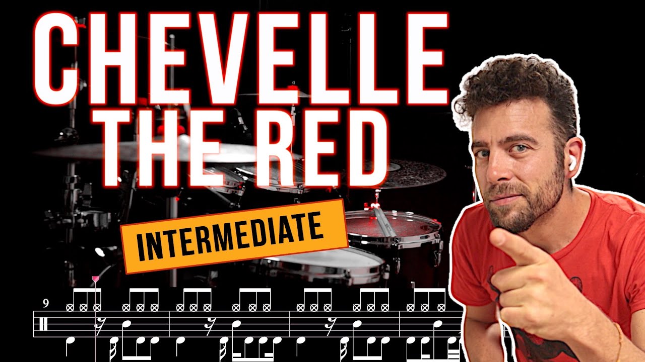 Chevelle - The Red - Drum Cover (with scrolling drum score) - YouTube